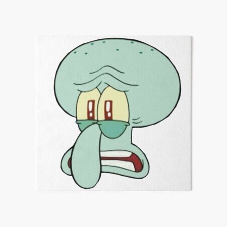 "Sad Squidward Meme" Art Board Print by katikat | Redbubble