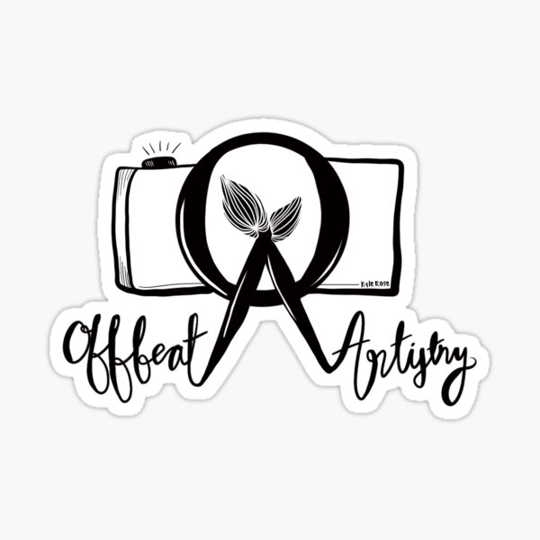 "Offbeat Artistry Simple Logo" Sticker for Sale by AnOffbeatArtist ...
