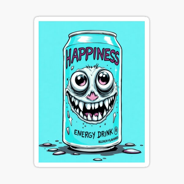 "Happiness Energy Drink Bleach Flavored Meme" Sticker for Sale by ...