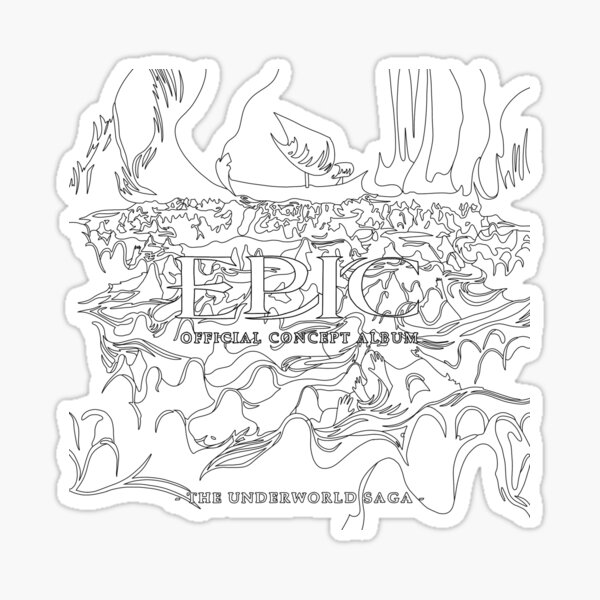 "Epic The Underworld Saga Black Outline" Sticker for Sale by ...