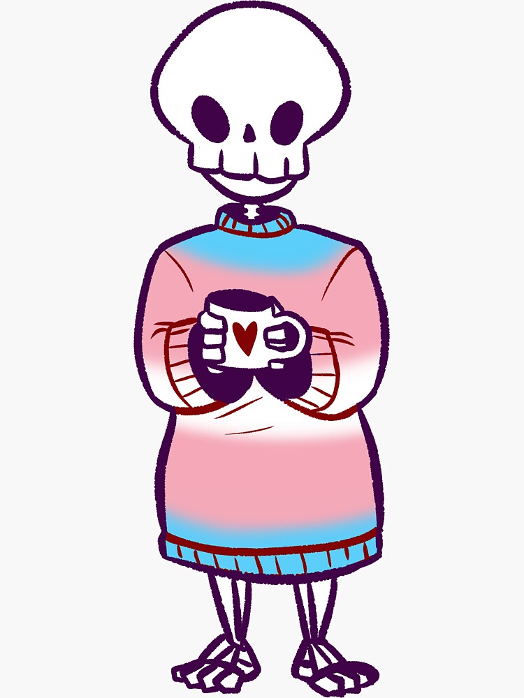 "Skeleton Pride - TRANSGENDER" Sticker for Sale by Foggy Madison ...