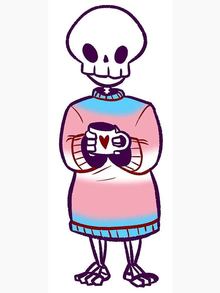 "Skeleton Pride - TRANSGENDER" Poster by baileymadison | Redbubble