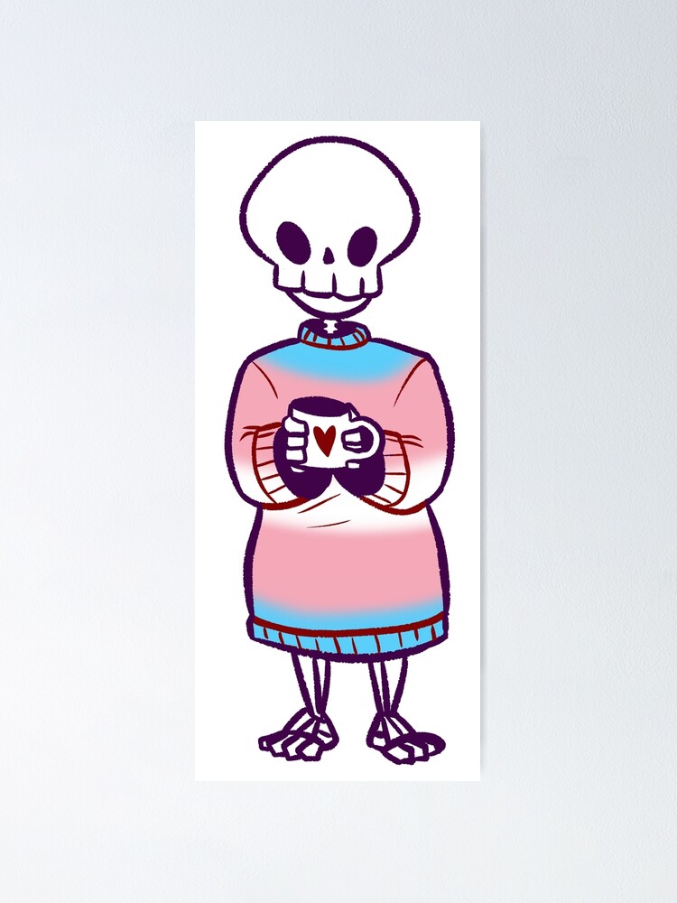 "Skeleton Pride - TRANSGENDER" Poster by baileymadison | Redbubble