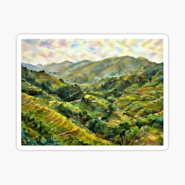 "Rice Terraces of Banaue" Sticker for Sale by WanderBookwrm | Redbubble