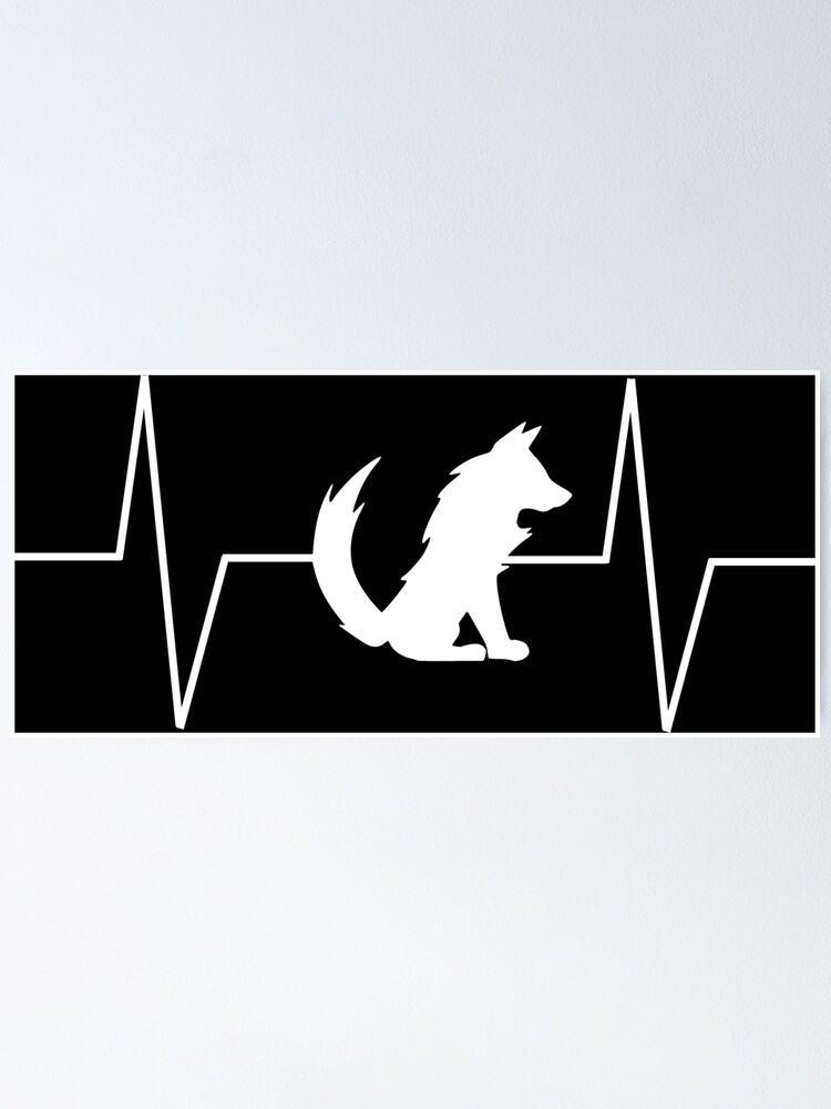 "Cute Fox Heartbeat EKG Pulse Rate Wave T-Shirt" Poster by zcecmza ...