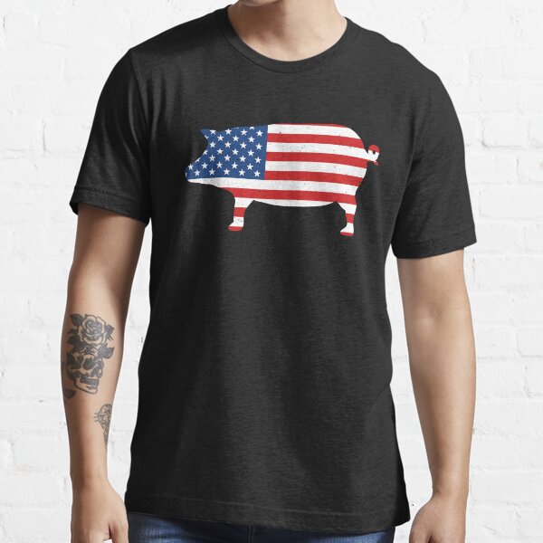 "Pig American Flag" T-shirt for Sale by teesaurus | Redbubble ...