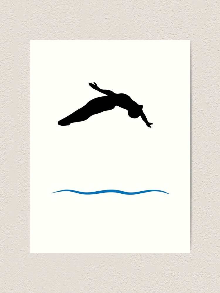 "springboard diving" Art Print by Vectorqueen | Redbubble
