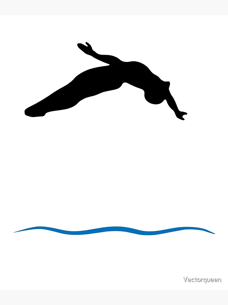 "springboard diving" Art Print by Vectorqueen | Redbubble