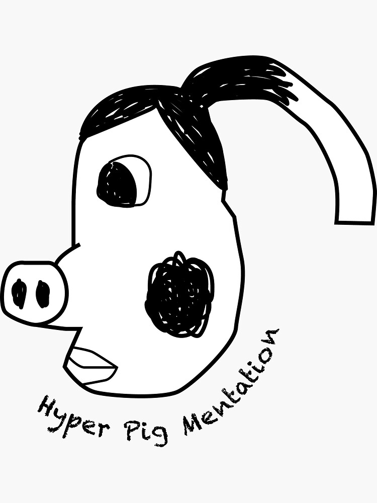 "HyperPIGmentation!!!!!!" Sticker for Sale by RischDesigns | Redbubble