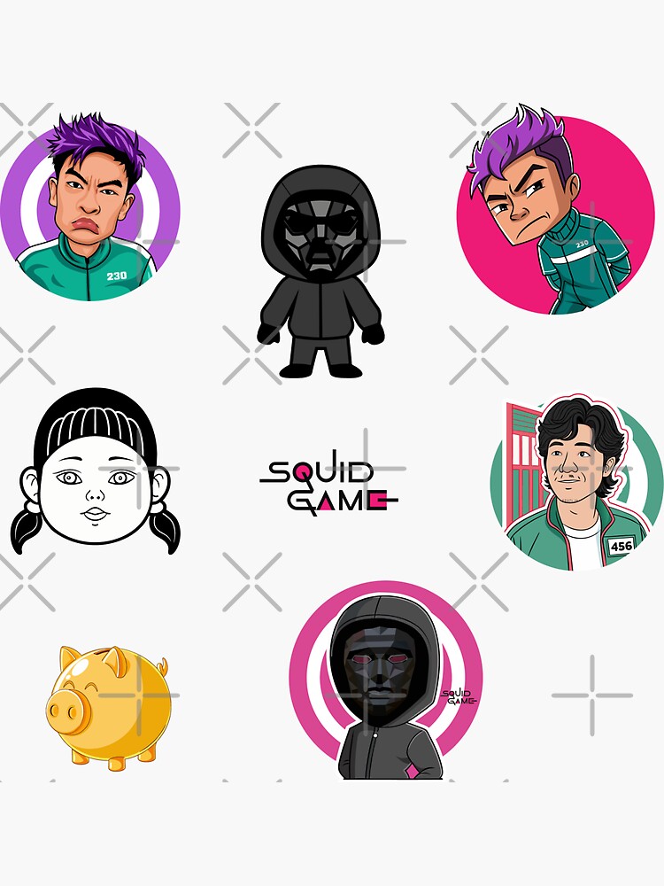 "Pack - Exclusive Stickers squid game" Sticker for Sale by timegraf ...