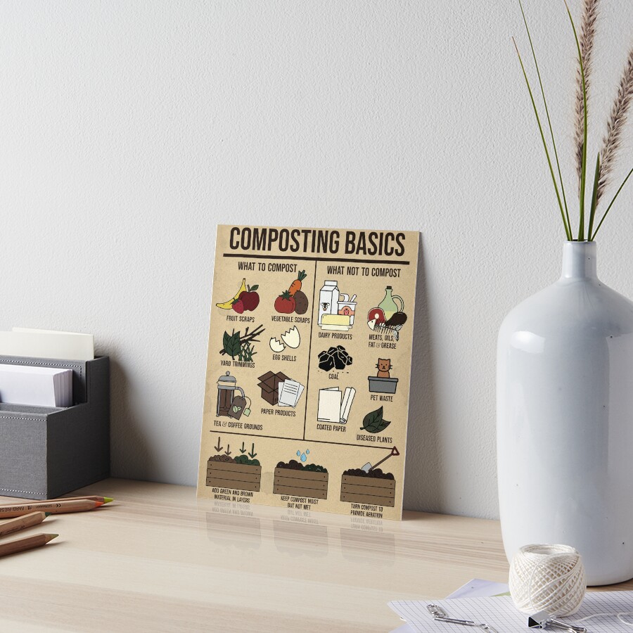 "Composting Basics Diagram" Poster for Sale by lolos-graphics | Redbubble