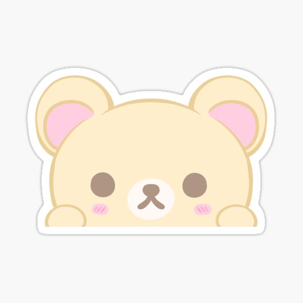 "Korilakkuma peeker sticker" Sticker for Sale by Pastel-Art-Boy | Redbubble