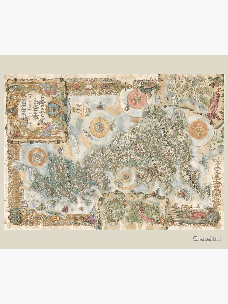 "Pendragon 6th Edition Map by Francesca Baerald" Tapestry for Sale by ...