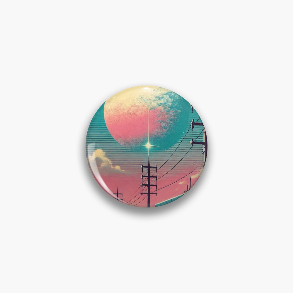 "Retro Sci Fi Electric Horizon – Vibrant Neon Dream" Sticker for Sale by Steven Bode | Redbubble