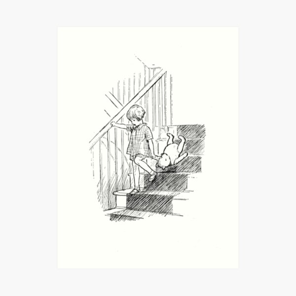 ""Bump, bump, bump" from Winnie-the-Pooh" Art Print for Sale by ...