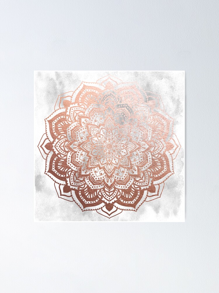 "ROSE GOLD MANDALA" Poster for Sale by nikamartinez | Redbubble
