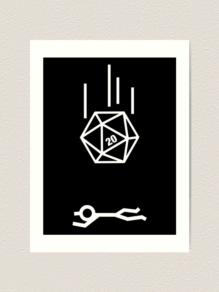 "D20 Dice Critical Hit Meme" Art Print for Sale by pixeptional | Redbubble