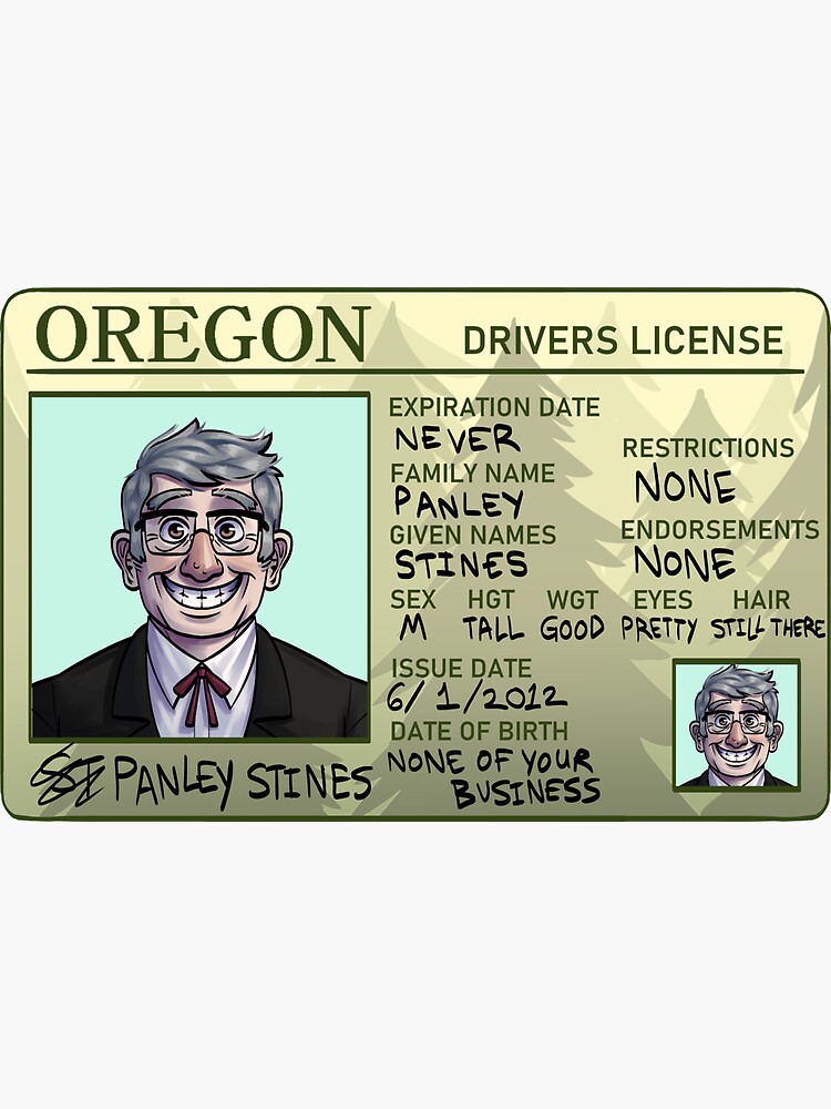 "Fake ID - Stanley Pines" Sticker for Sale by Velichorus | Redbubble
