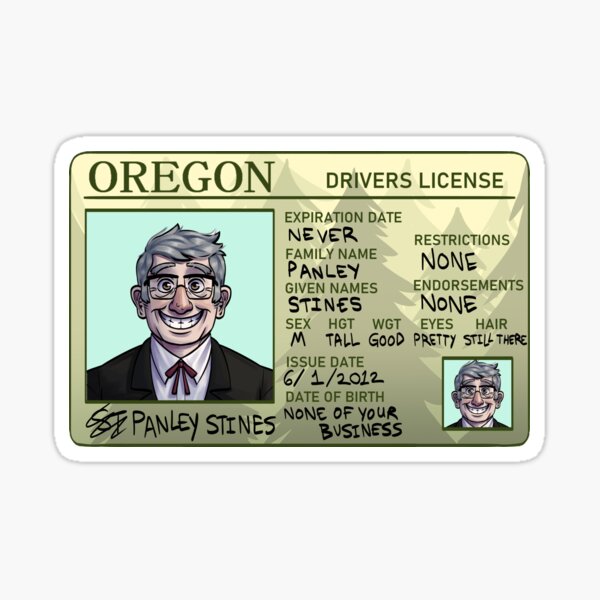 "Fake ID - Stanley Pines" Sticker for Sale by Velichorus | Redbubble
