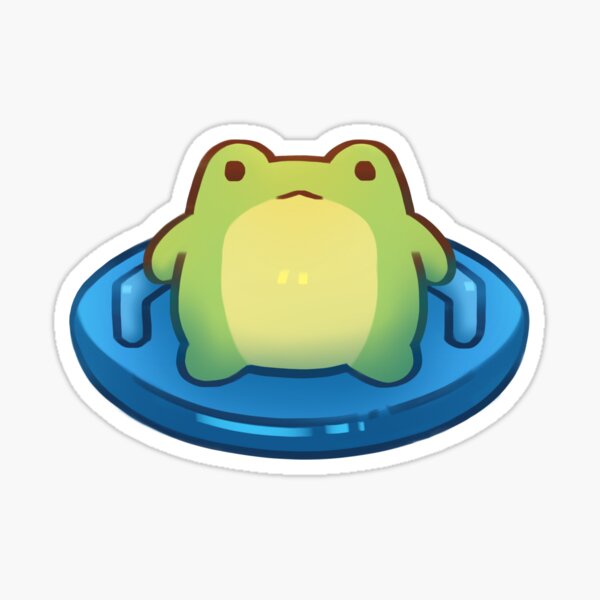 "Frog on da sled (Hand Drawn)" Sticker for Sale by SleddingGame | Redbubble
