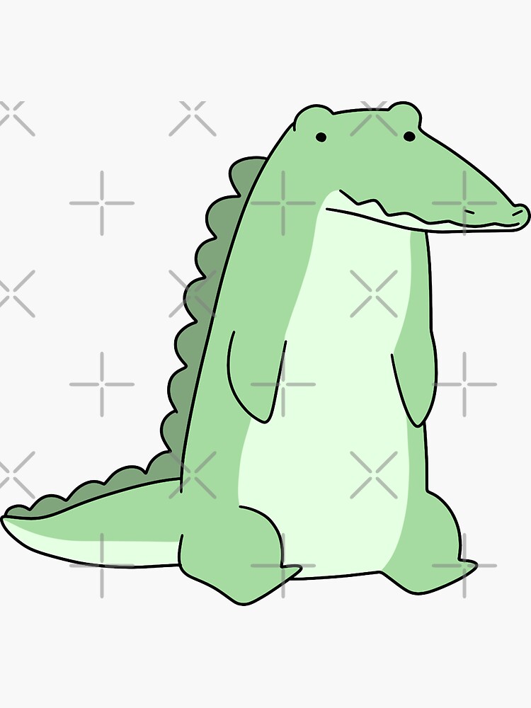 "Sitting Alligator" Sticker for Sale by SaradaBoru | Redbubble