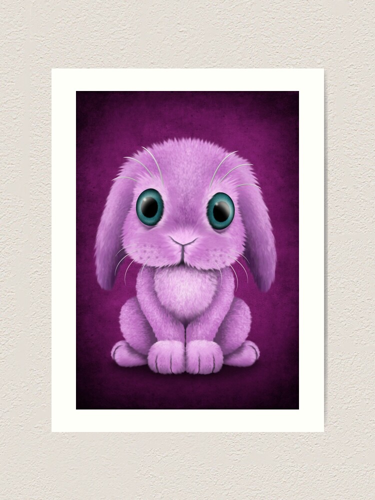 "Cute Purple Baby Bunny Rabbit " Art Print for Sale by JeffBartels ...