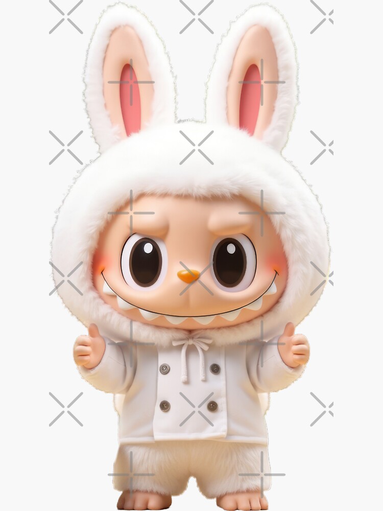 "Labubu Rabbit Bunny Cartoon By Popmart" Sticker for Sale by POP MART ...
