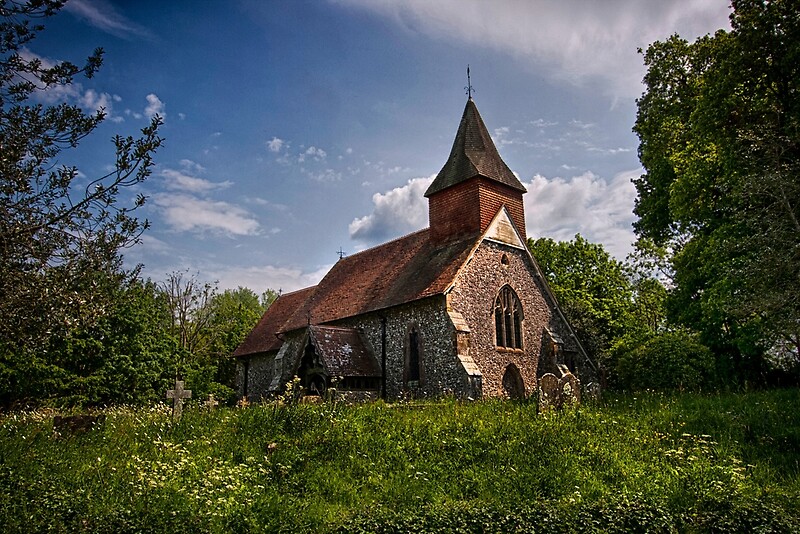 "Selmeston Church " by Dave Godden | Redbubble