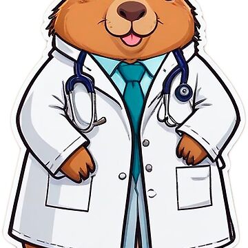 "The great capybara doctor" Sticker by ACGIMPRESIONES | Redbubble