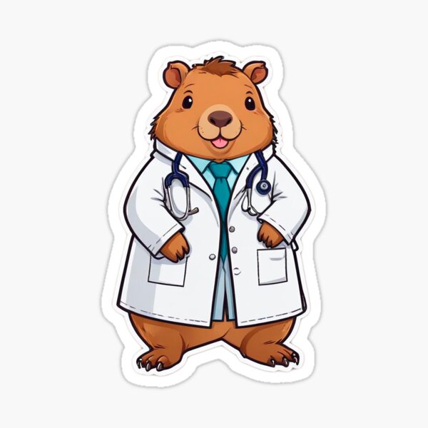 "The great capybara doctor" Sticker by ACGIMPRESIONES | Redbubble