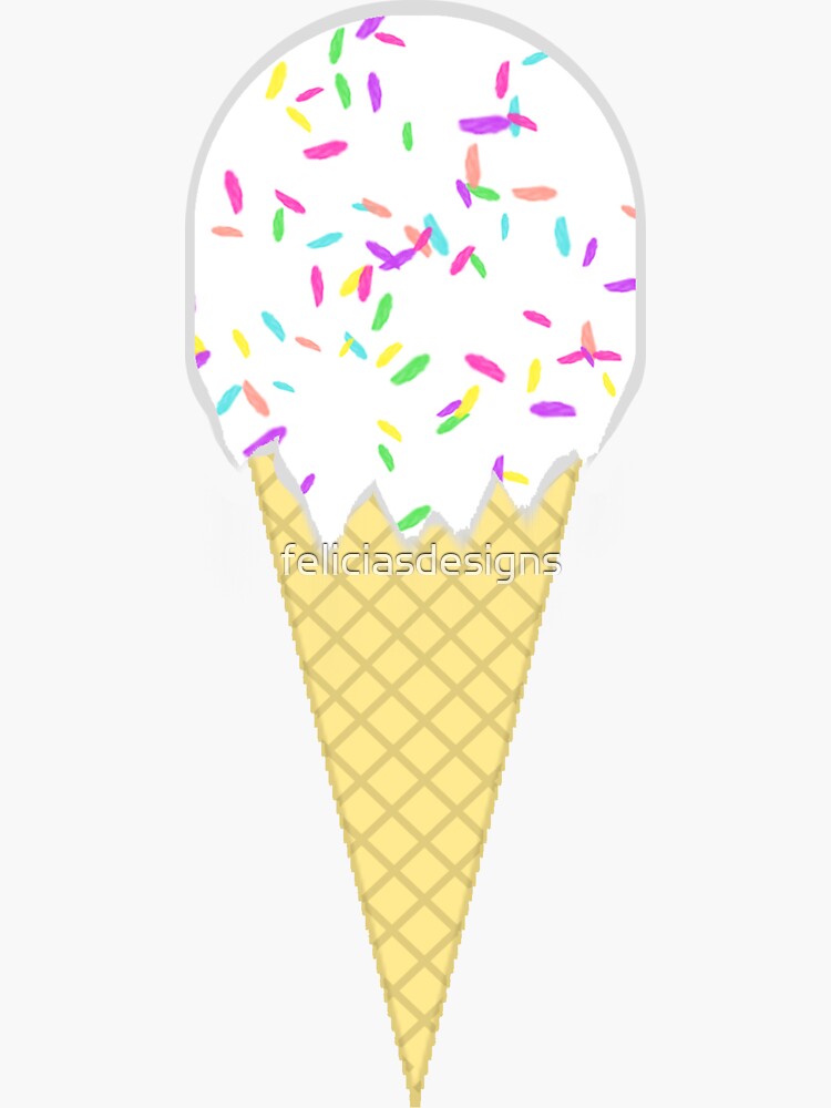 "Vanilla Ice Cream" Sticker by feliciasdesigns | Redbubble