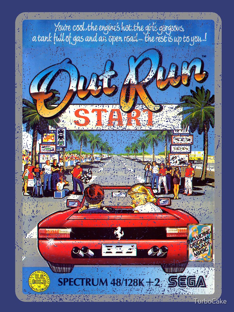 "Out Run - Game Box Cover" T-shirt by TurboCake | Redbubble
