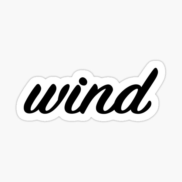 "wind" Sticker by At349ks3d | Redbubble