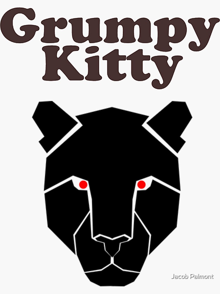 "Grumpy kitty" Sticker by jjmivi | Redbubble