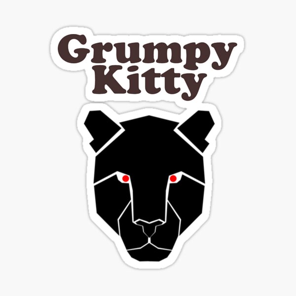 "Grumpy kitty" Sticker by jjmivi | Redbubble