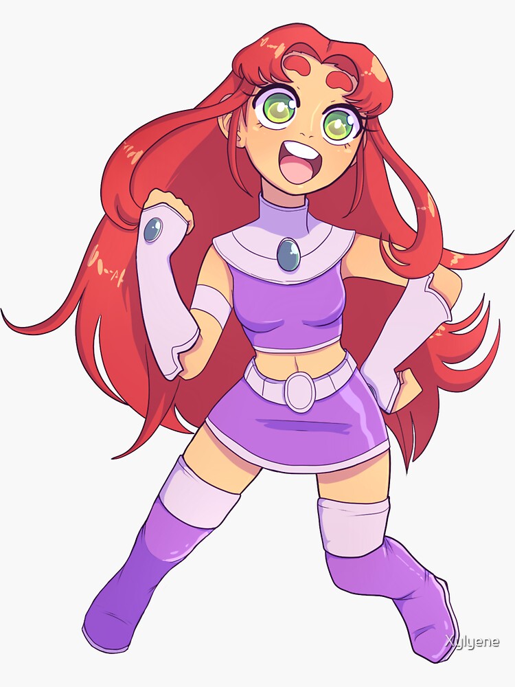 "Starfire Sticker" Sticker for Sale by Xylyene | Redbubble