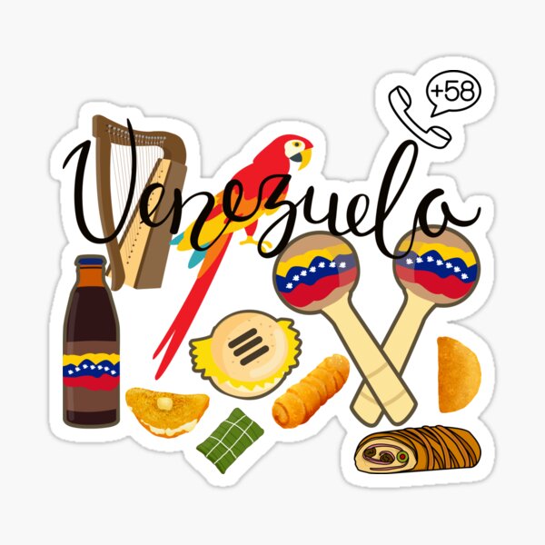 "Design of Venezuelan Phrases, Design of Typical Venezuela" Sticker by ...