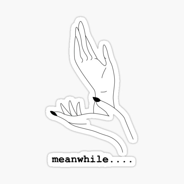 "Laura Palmer's "meanwhile" hands" Sticker for Sale by cubiclecoma ...