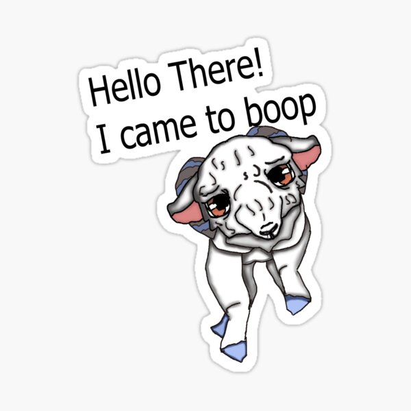 "Cloud Goat Boop" Sticker for Sale by Goated-Merch | Redbubble