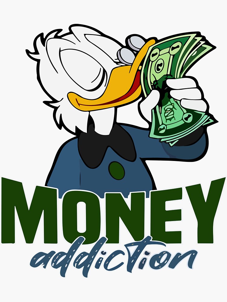 "rich donald duck " Sticker for Sale by GrubVibes | Redbubble