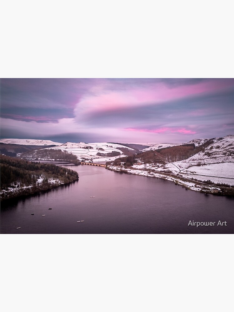 "Ladybower Reservoir Snowfall" Poster for Sale by Airpower Art | Redbubble