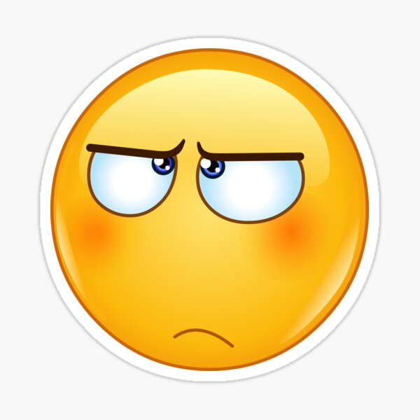 Skeptical Face Emoticon
