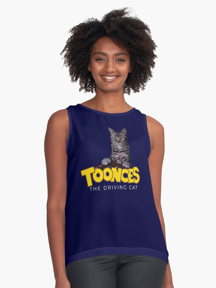 "Toonces the driving cat" Sticker for Sale by Primotees | Redbubble
