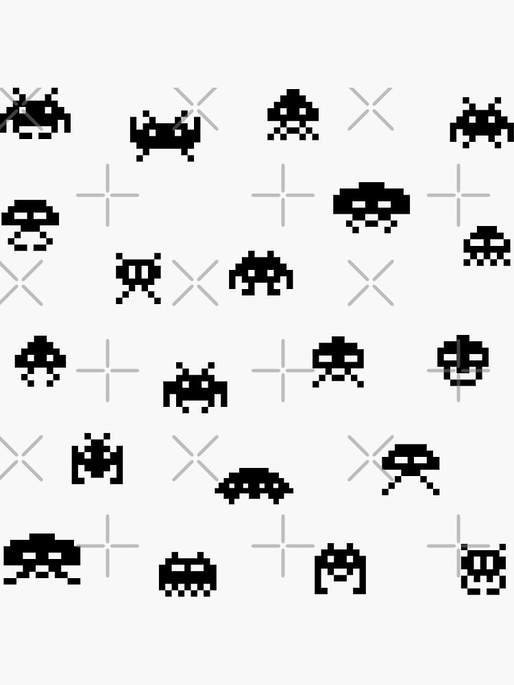 "Space invaders collection" Sticker for Sale by KetiaArtWorld | Redbubble
