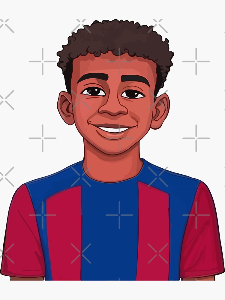 " Lamine Yamal cartoon" Sticker for Sale by Mohameda-Ahmed | Redbubble