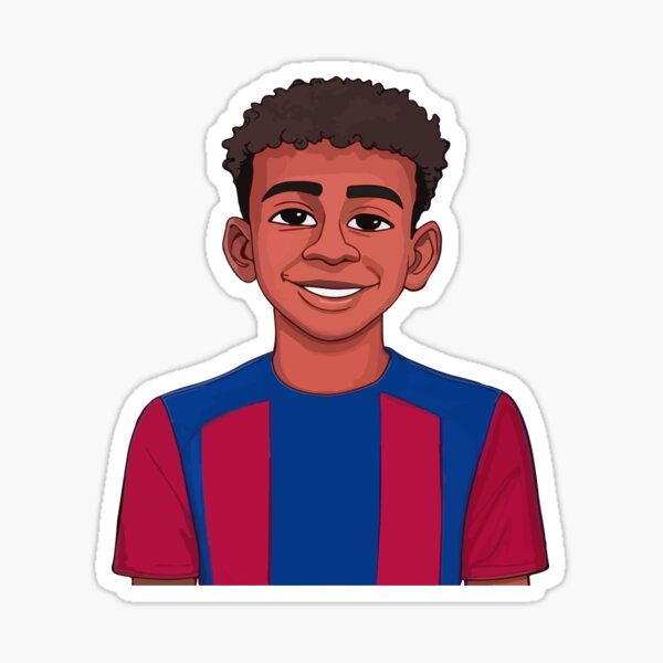 " Lamine Yamal cartoon" Sticker for Sale by Mohameda-Ahmed | Redbubble