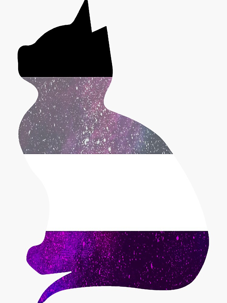 "Asexual pride cat" Sticker for Sale by kittykarnstein | Redbubble