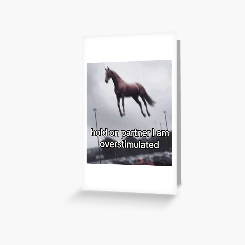 "Overstimulated Horse Meme" Sticker for Sale by CozyHobbyCorner | Redbubble
