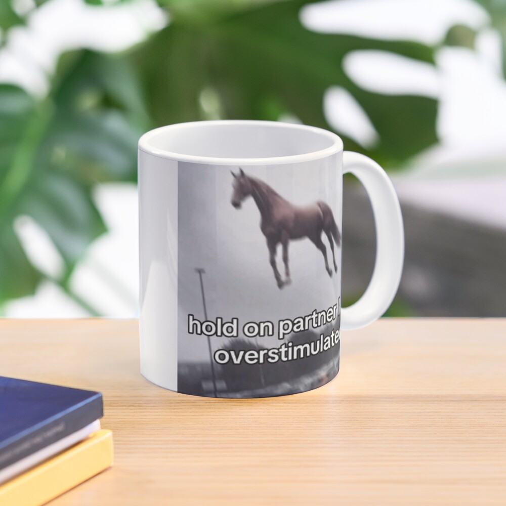 "Overstimulated Horse Meme" Sticker for Sale by CozyHobbyCorner | Redbubble