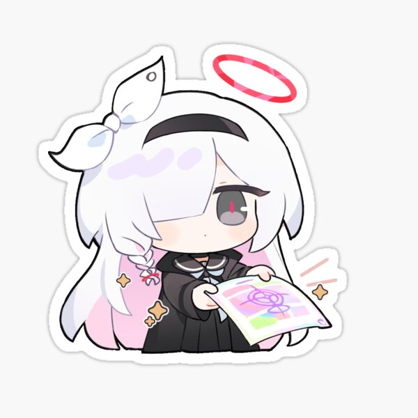 "Plana Blue archive Sticker Blue Archive meme Plana Decals Chibi SD ...